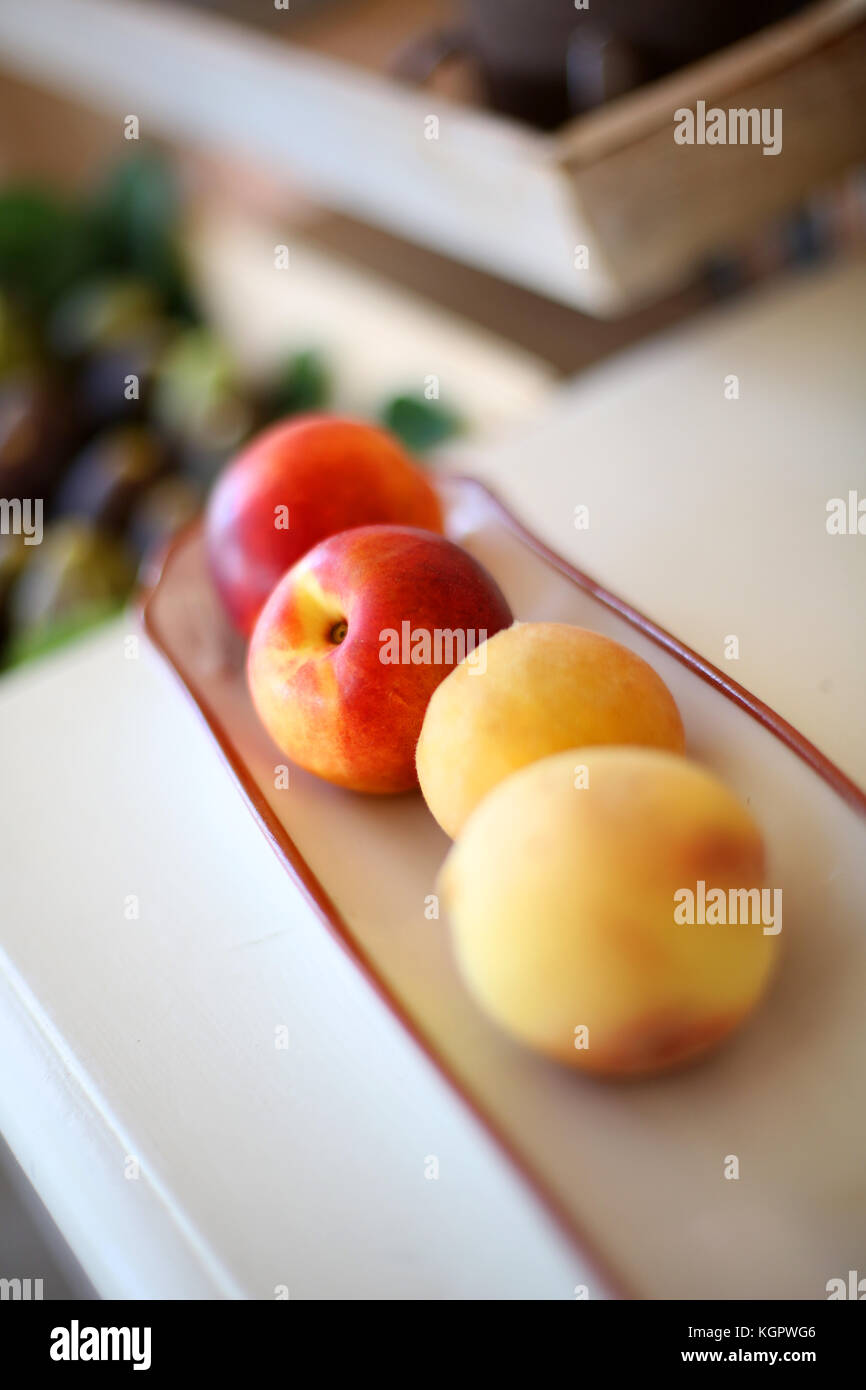 Peaches set hi-res stock photography and images - Alamy