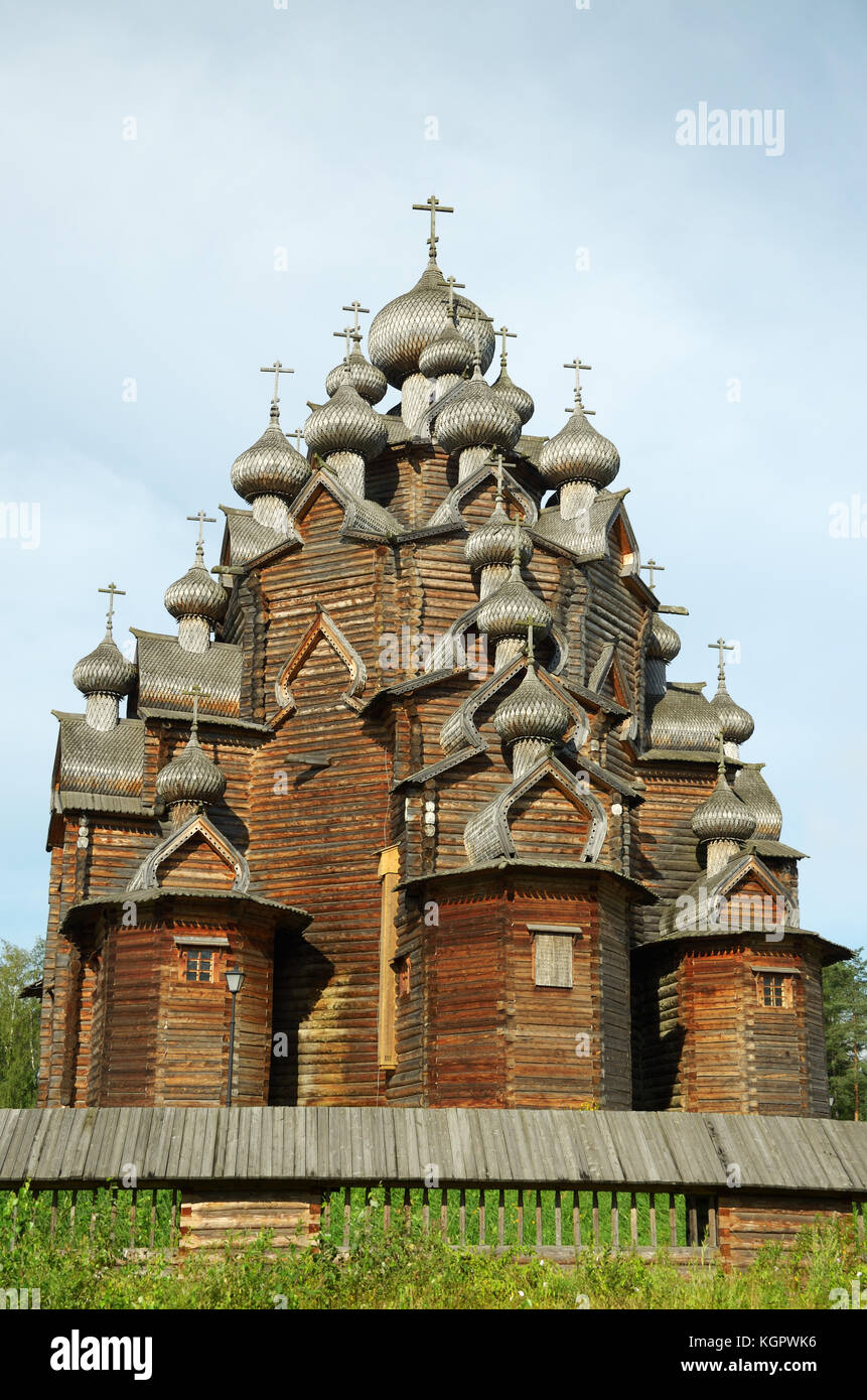 Ancient wooden Church has a majestic appearance Stock Photo - Alamy