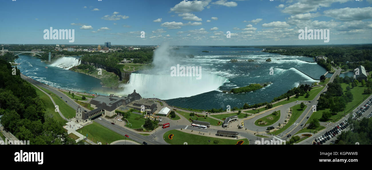 Niagara Falls panoramic view seen from above Stock Photo - Alamy