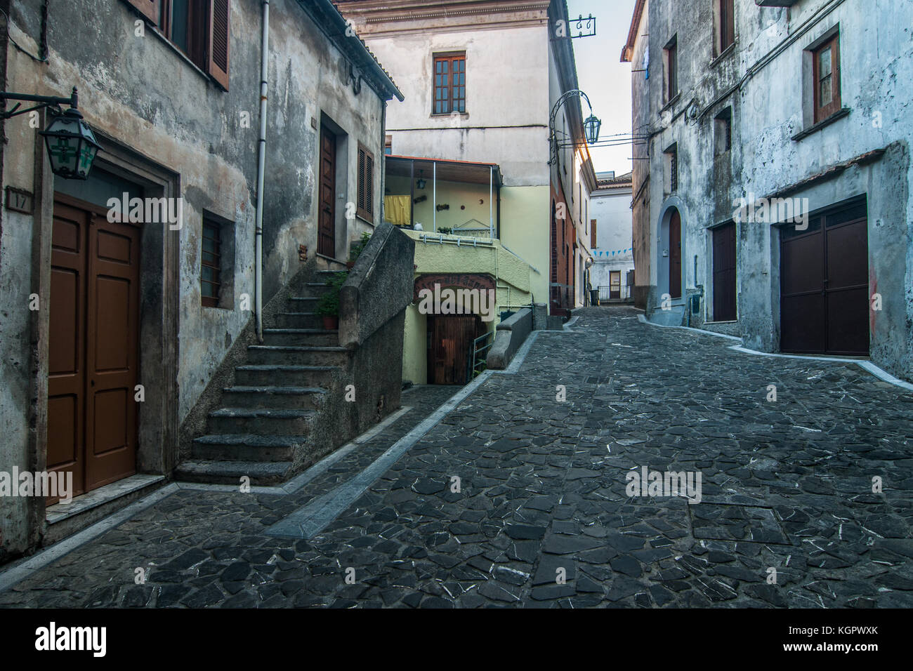 A view of the village of Aieta, Italy. Aieta (also written in Ajeta ...