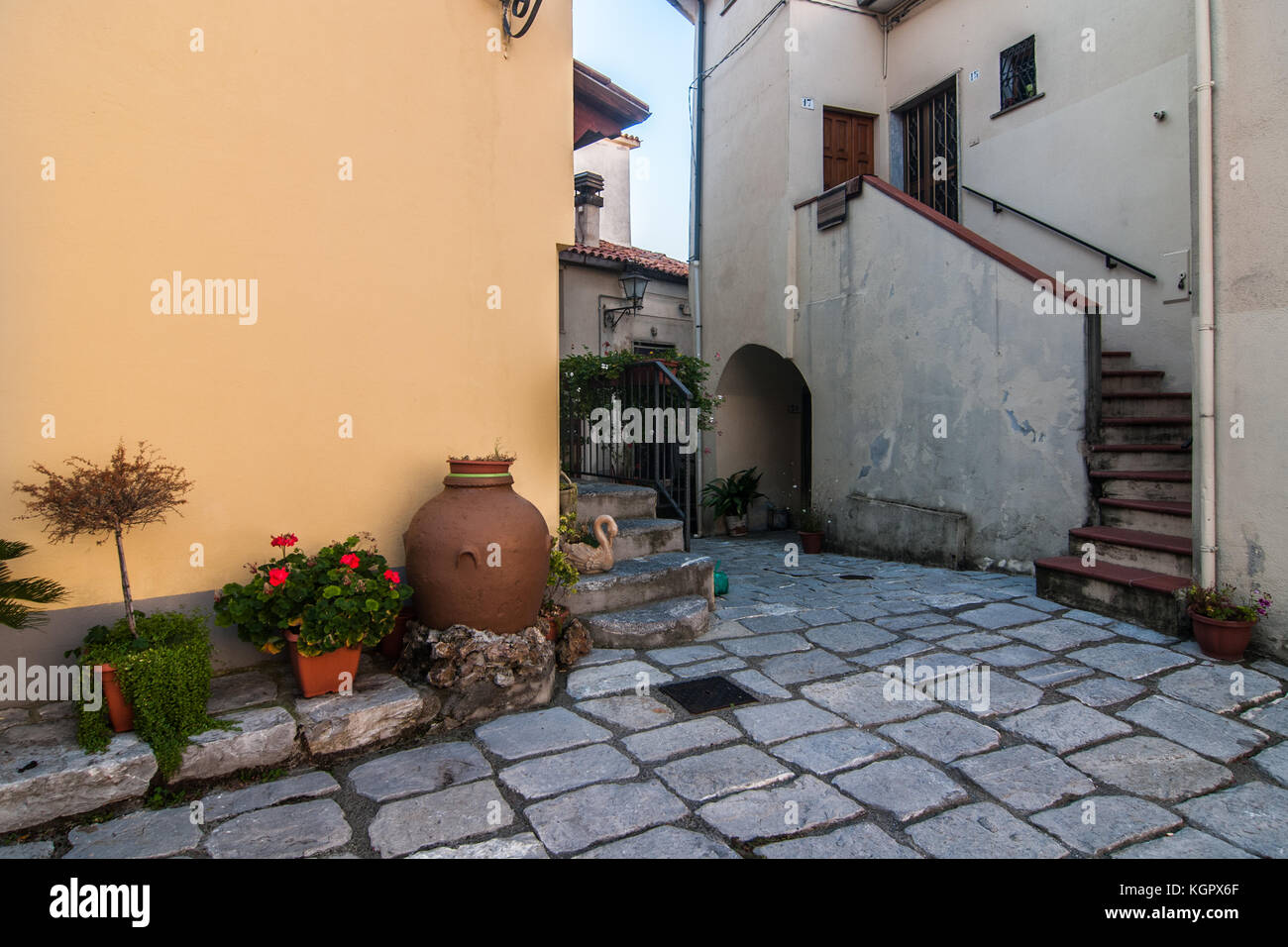 A view of the village of Aieta, Italy. Aieta (also written in Ajeta ...