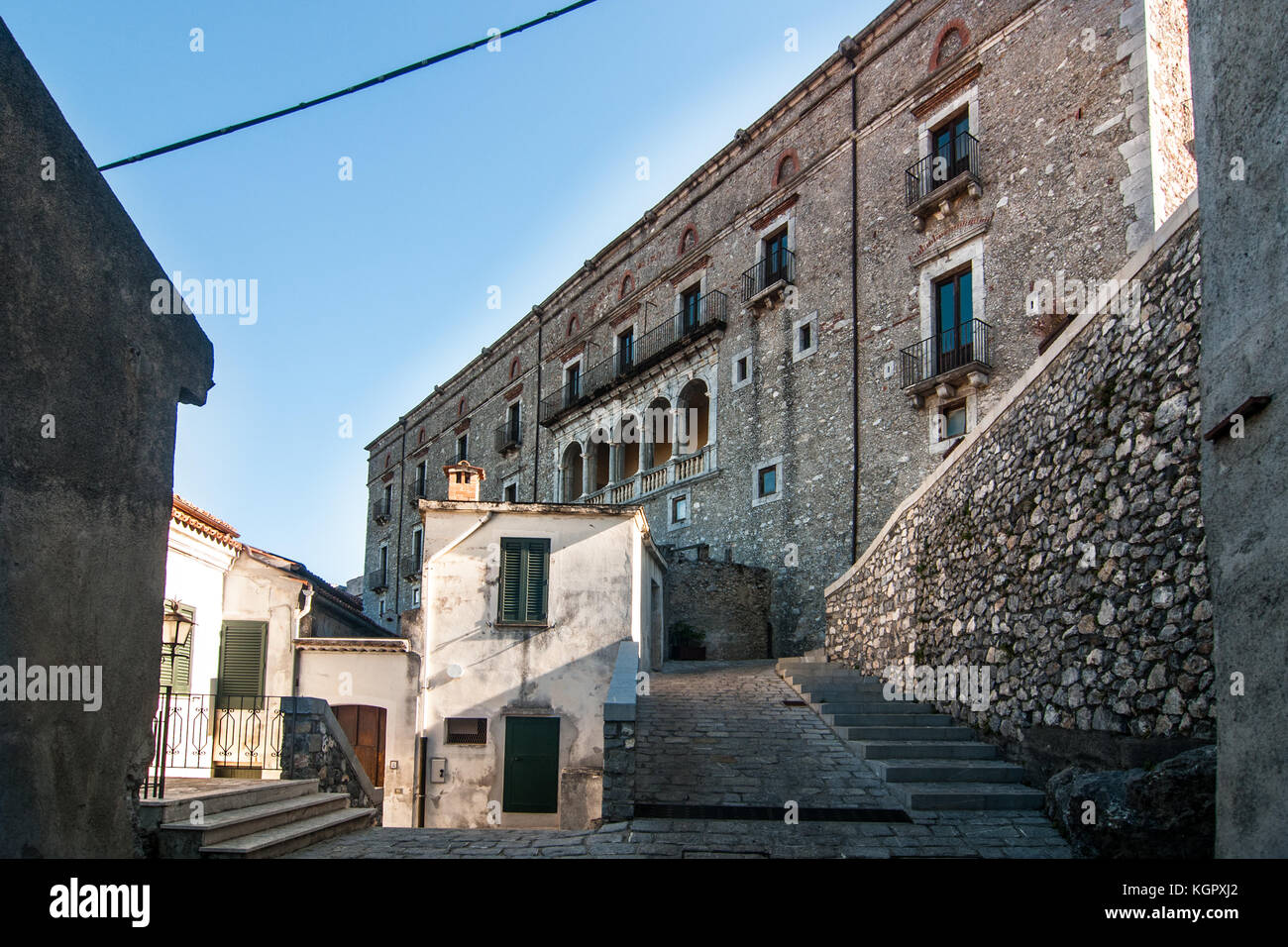 A view of the village of Aieta, Italy. Aieta (also written in Ajeta ...