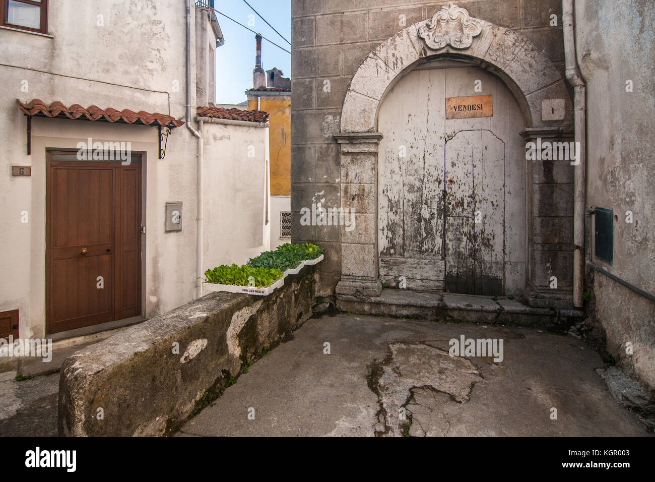 A view of the village of Aieta, Italy. Aieta (also written in Ajeta ...