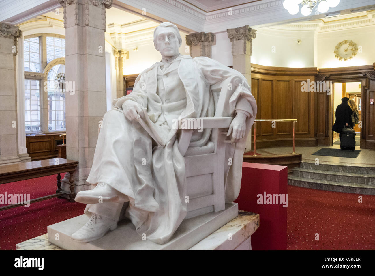 Statue,of,John Viriamu Jones,first principal,Main Building,interior ...