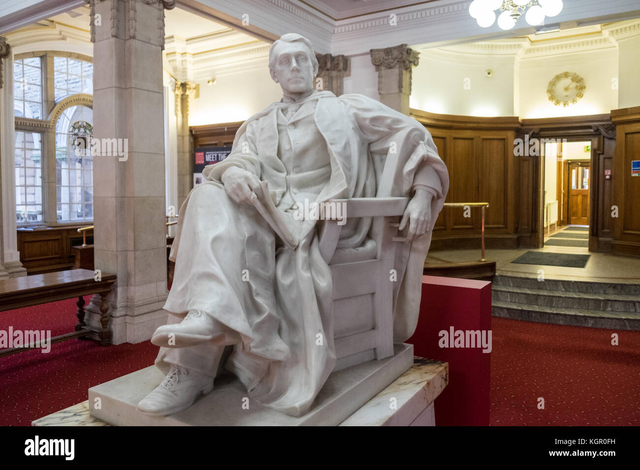 Statue,of,John Viriamu Jones,first principal,Main Building,interior ...