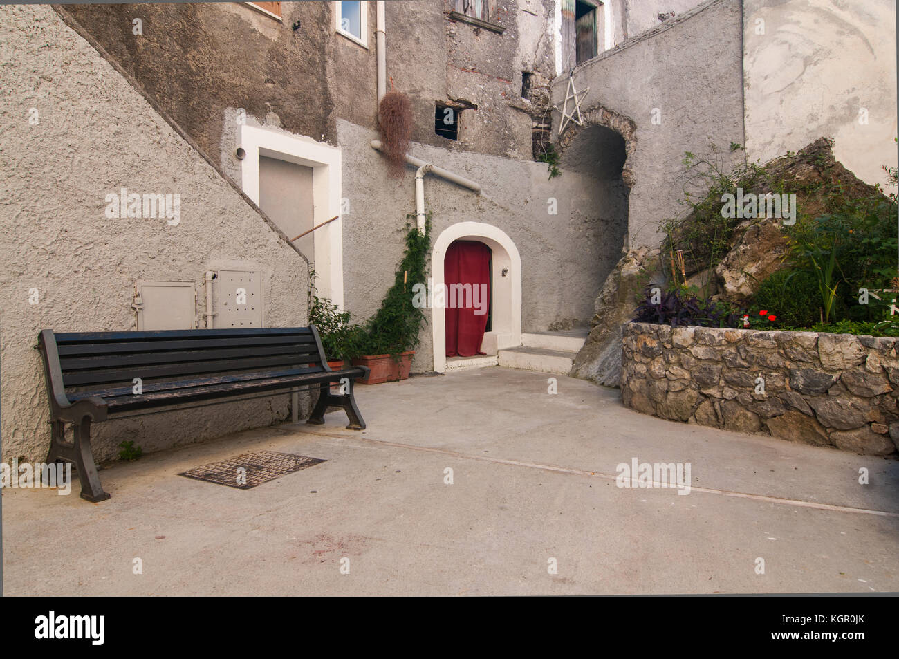 A view of the village of Aieta, Italy. Aieta (also written in Ajeta ...