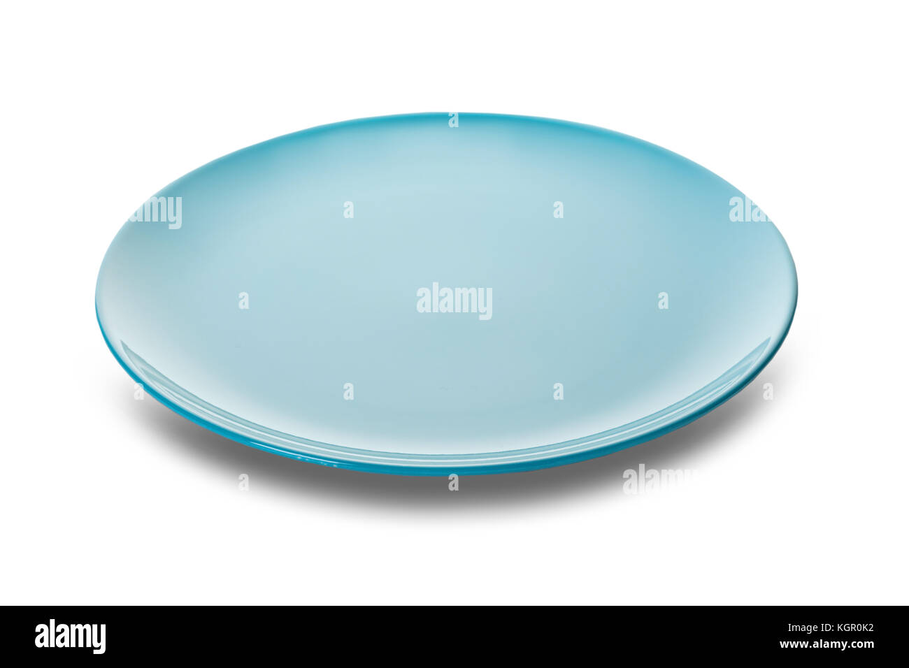 New empty round plate on white isolated background Stock Photo - Alamy