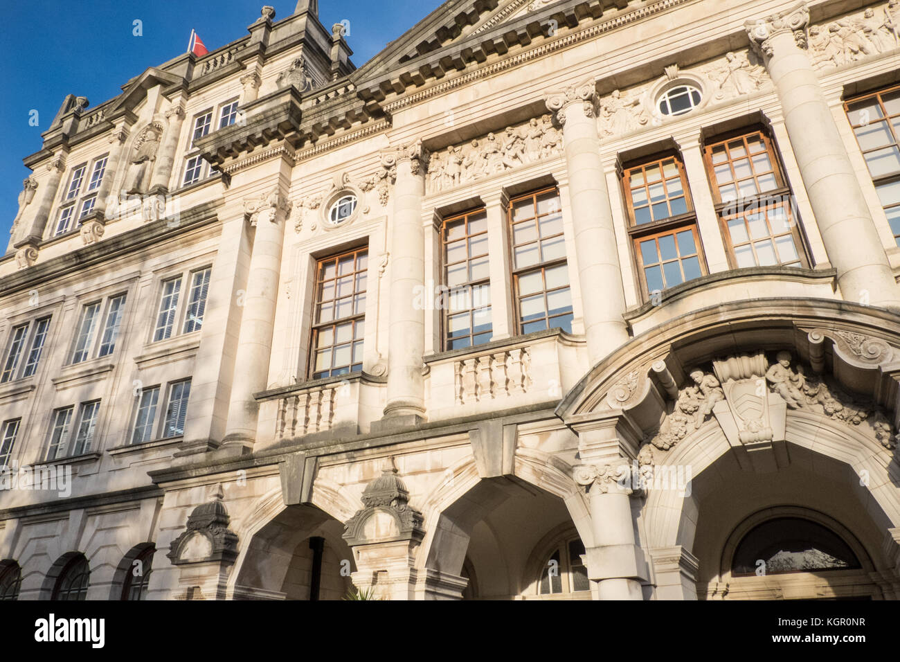 Main Building,Cardiff University, Cardiff, city, centre, Wales. The ...