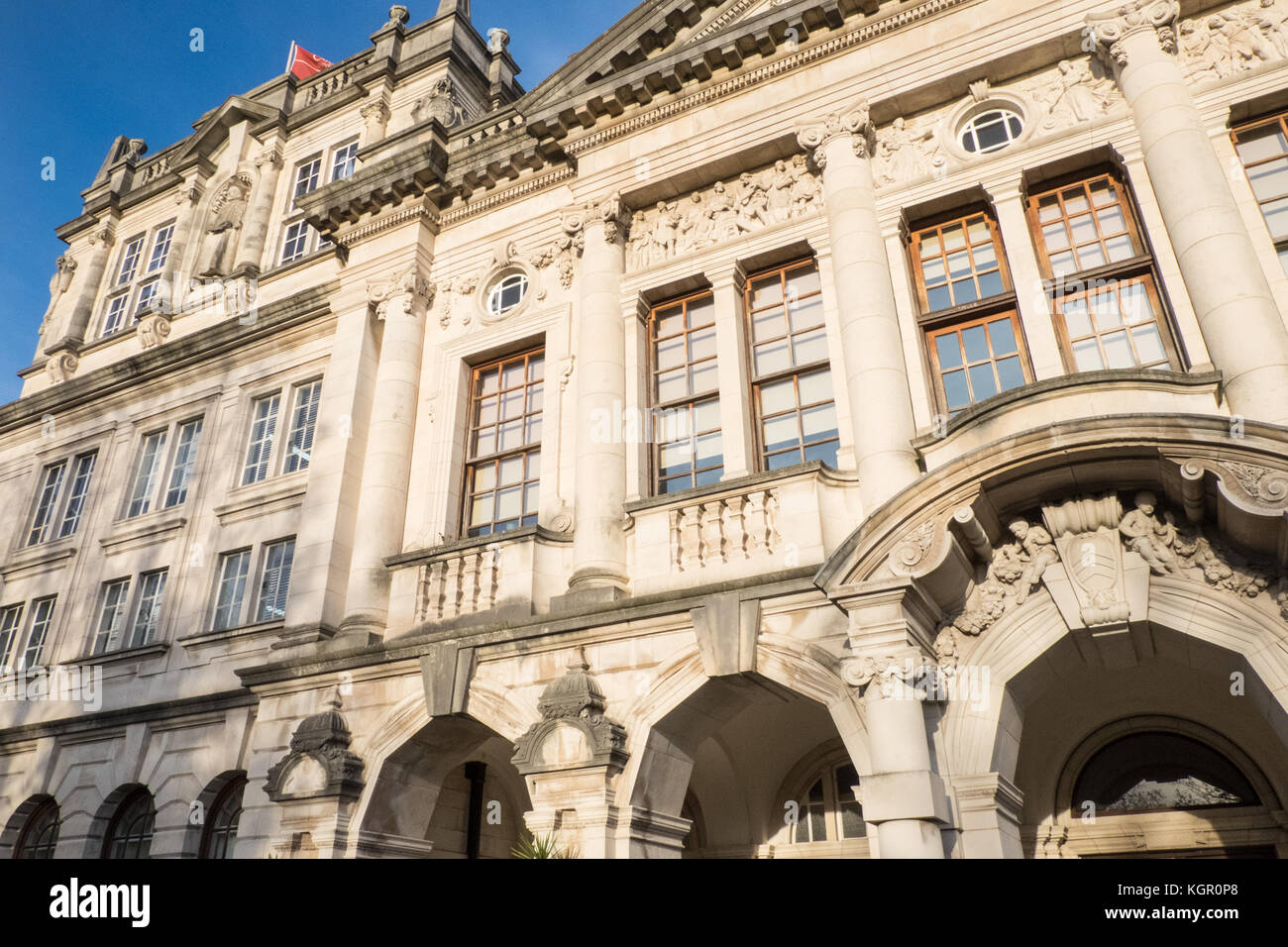 Main Building,Cardiff University, Cardiff, city, centre, Wales. The ...