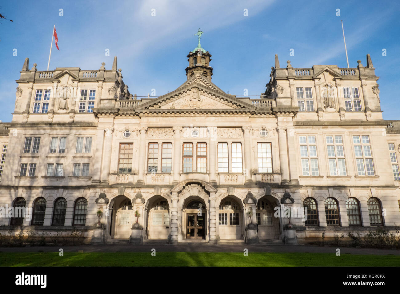 Main Building,Cardiff University, Cardiff, city, centre, Wales. The ...