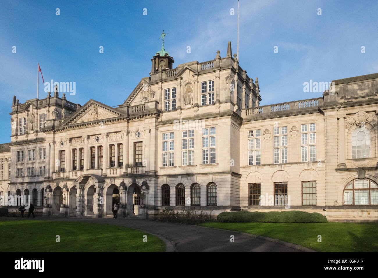 Main Building,Cardiff University, Cardiff, city, centre, Wales. The ...
