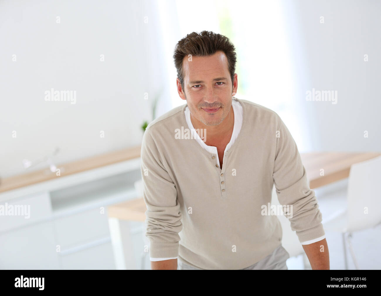 Portrait of handsome 40-year-old man Stock Photo - Alamy