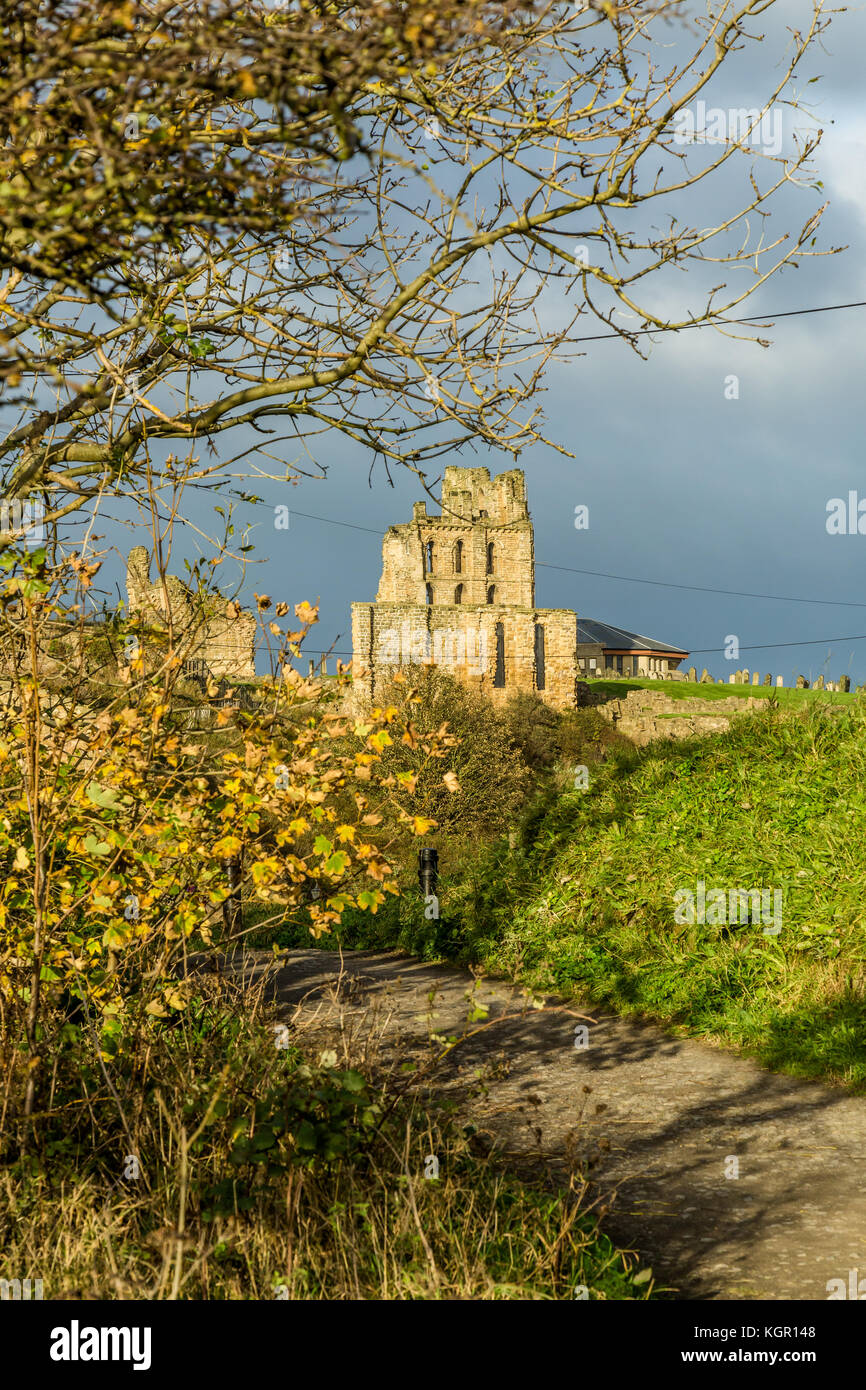 Tynemouth Castle and Priory Stock Photo - Alamy