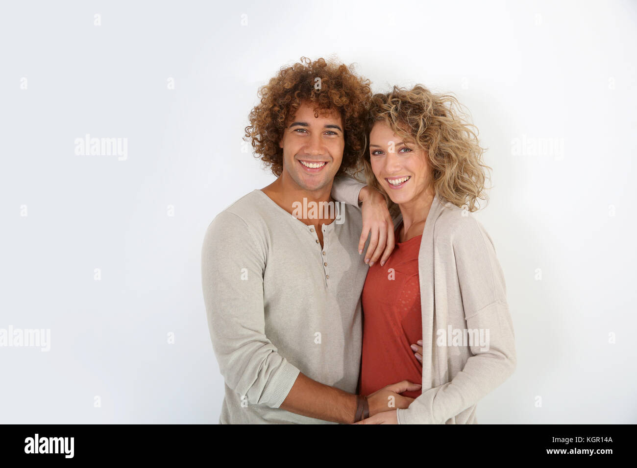Mixed race couple standing on hi-res stock photography and images - Alamy