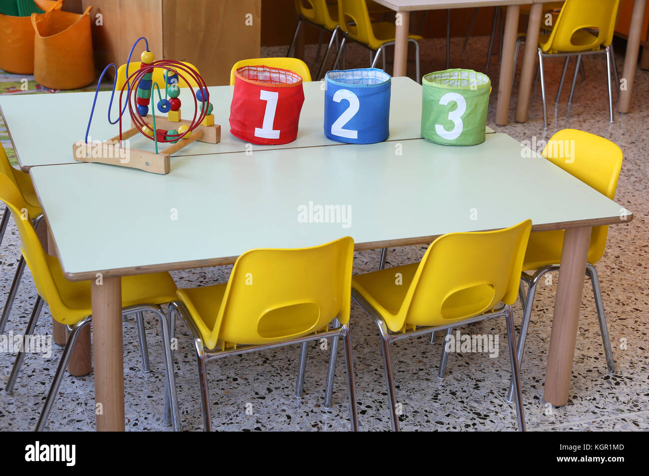 jar with number one two three on the small table Stock Photo - Alamy