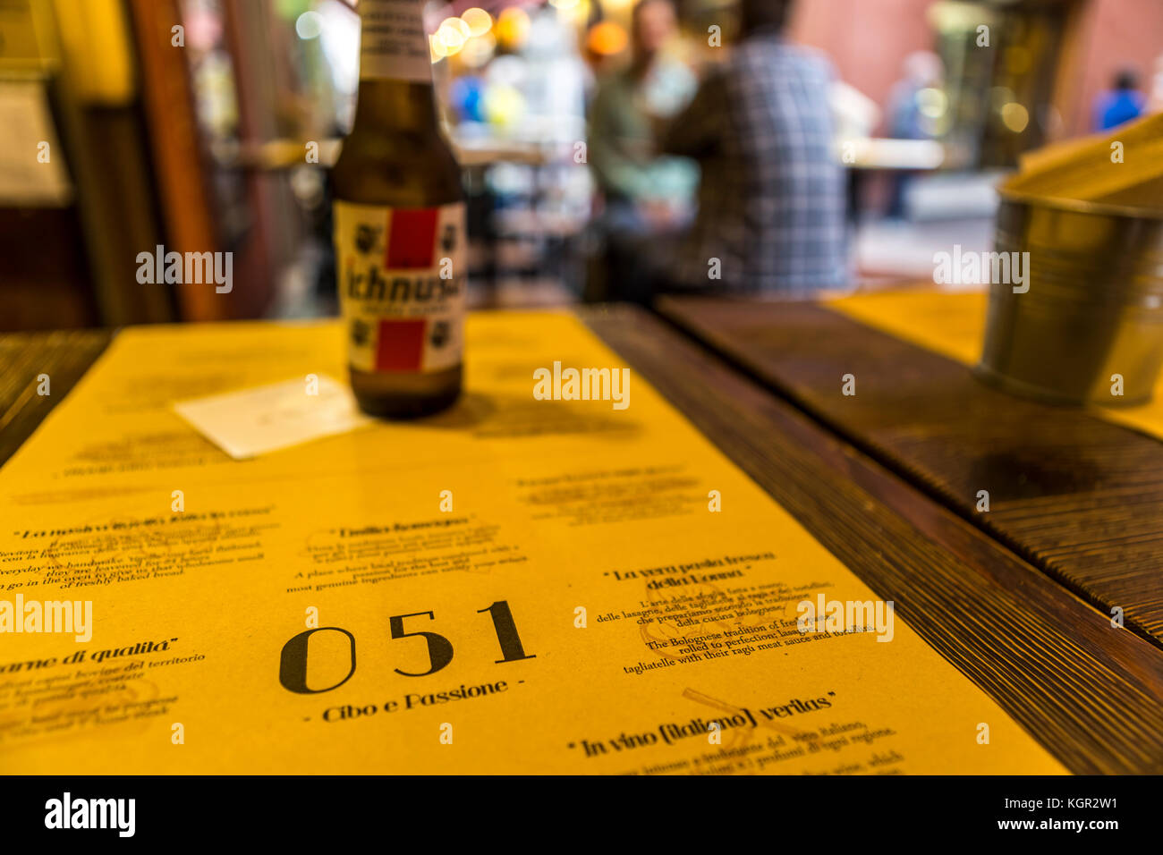 Late afternoon diners at Osteria 051 street food bar on Via Pescerie ...