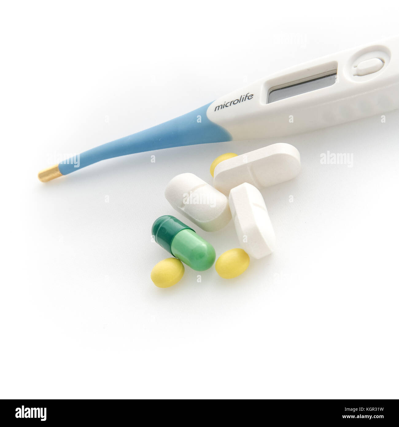Medicine, pills, drugs, flu Stock Photo - Alamy