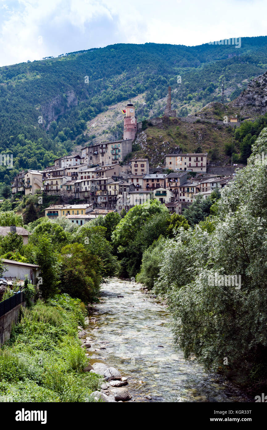 France. Alpes-Maritimes (06). Mercantour National Park. The village of ...