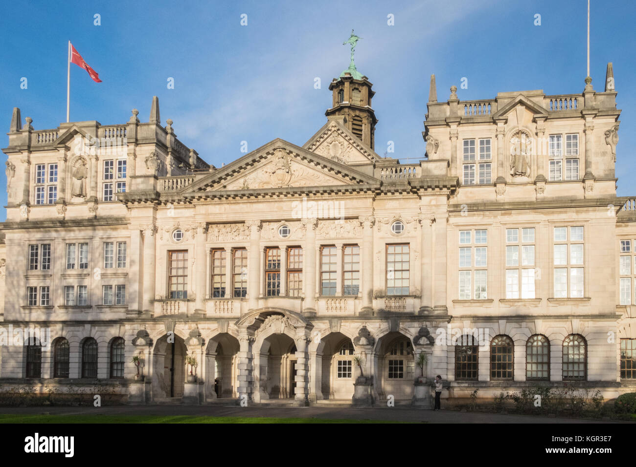 Main Building,Cardiff University, Cardiff, city, centre, Wales. The ...