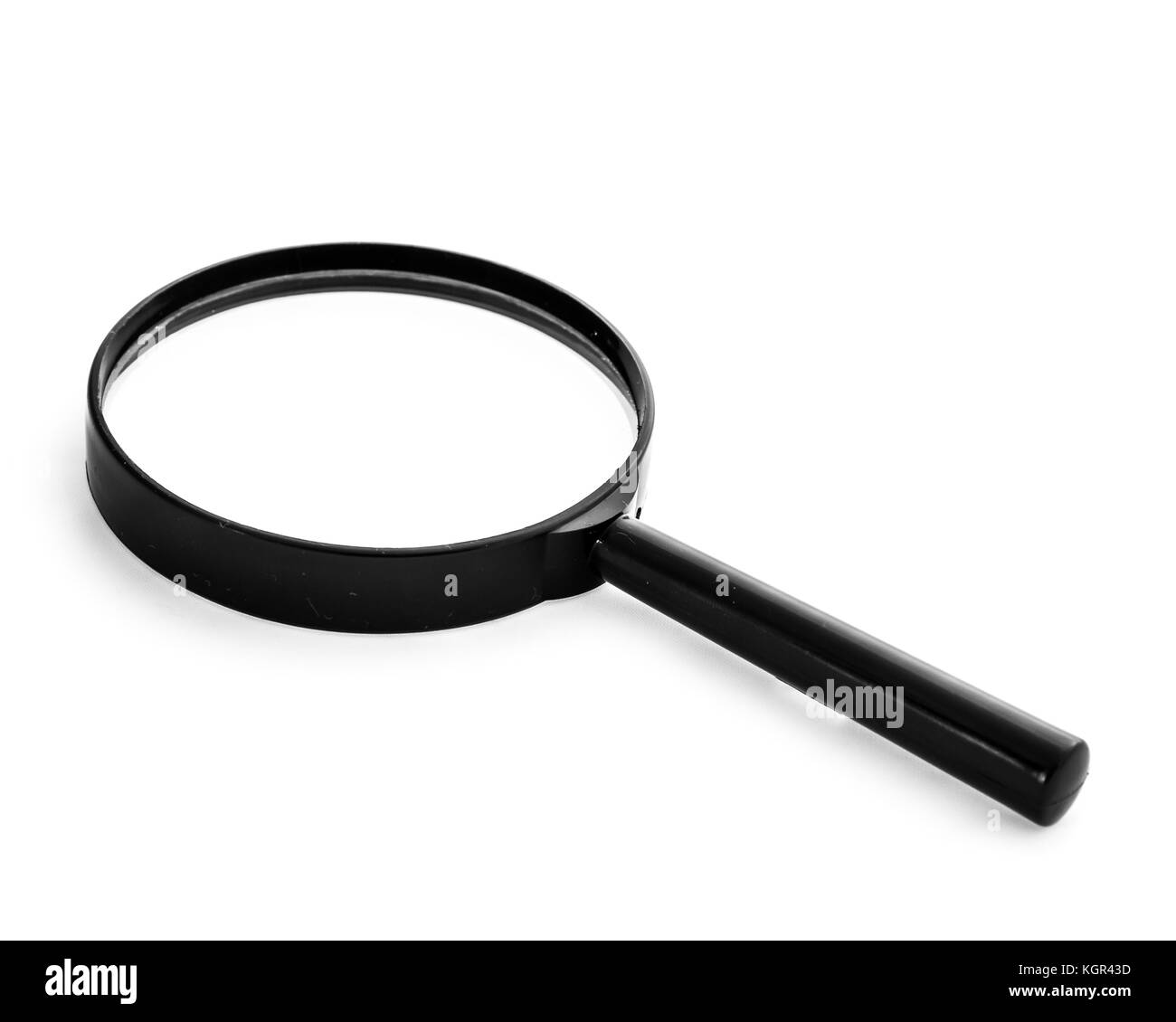 White magnifying glass icon isolated Black and White Stock Photos ...