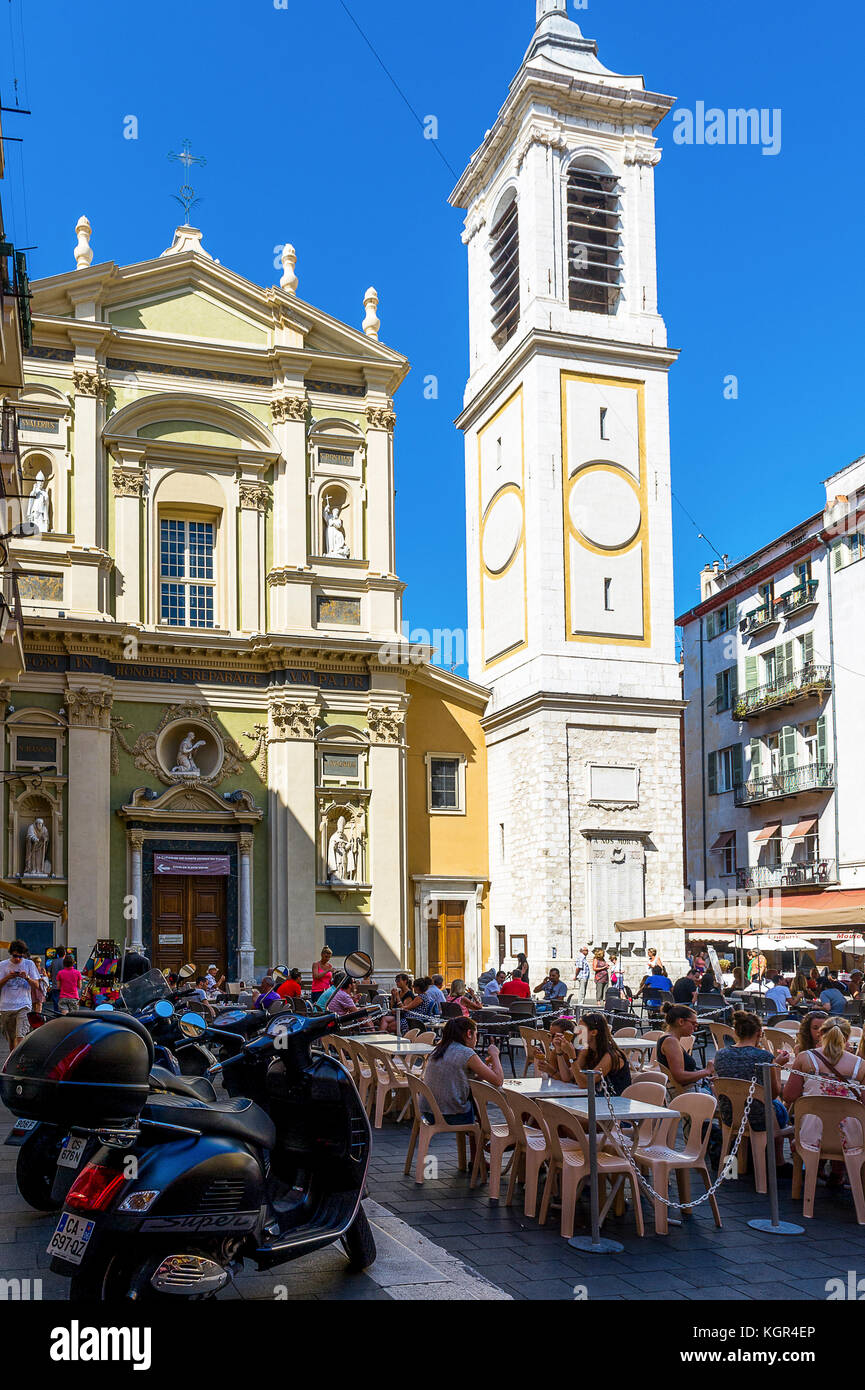 Alpes-Maritimes (06), Nice. Place Rosetti et la cathédrale Sainte ...