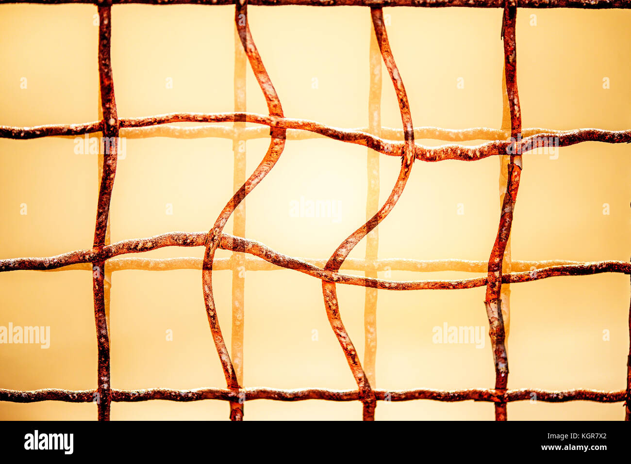 odd grid of a fence Stock Photo - Alamy