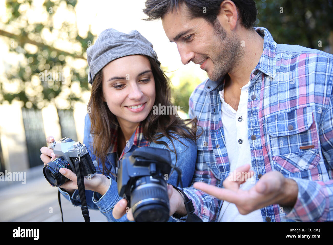 Closeup camera beautiful woman man hi-res stock photography and images ...
