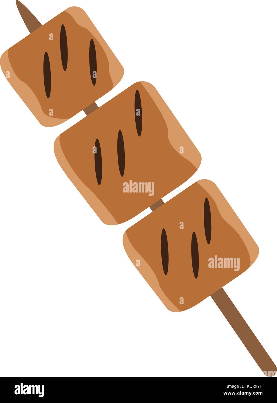 Wooden stick with meat Stock Vector Image & Art - Alamy
