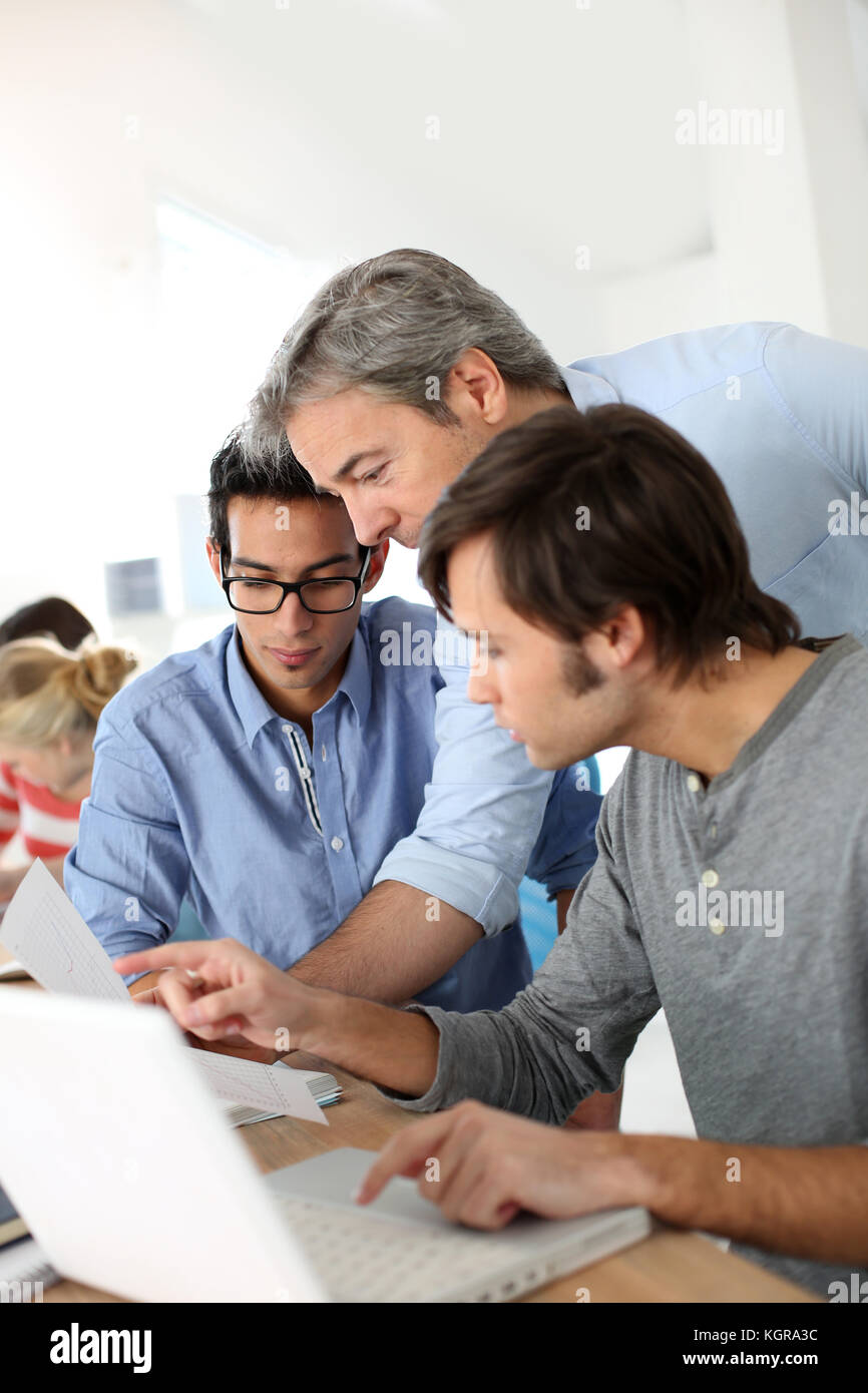 Group Teens Working Project Classroom High Resolution Stock Photography ...