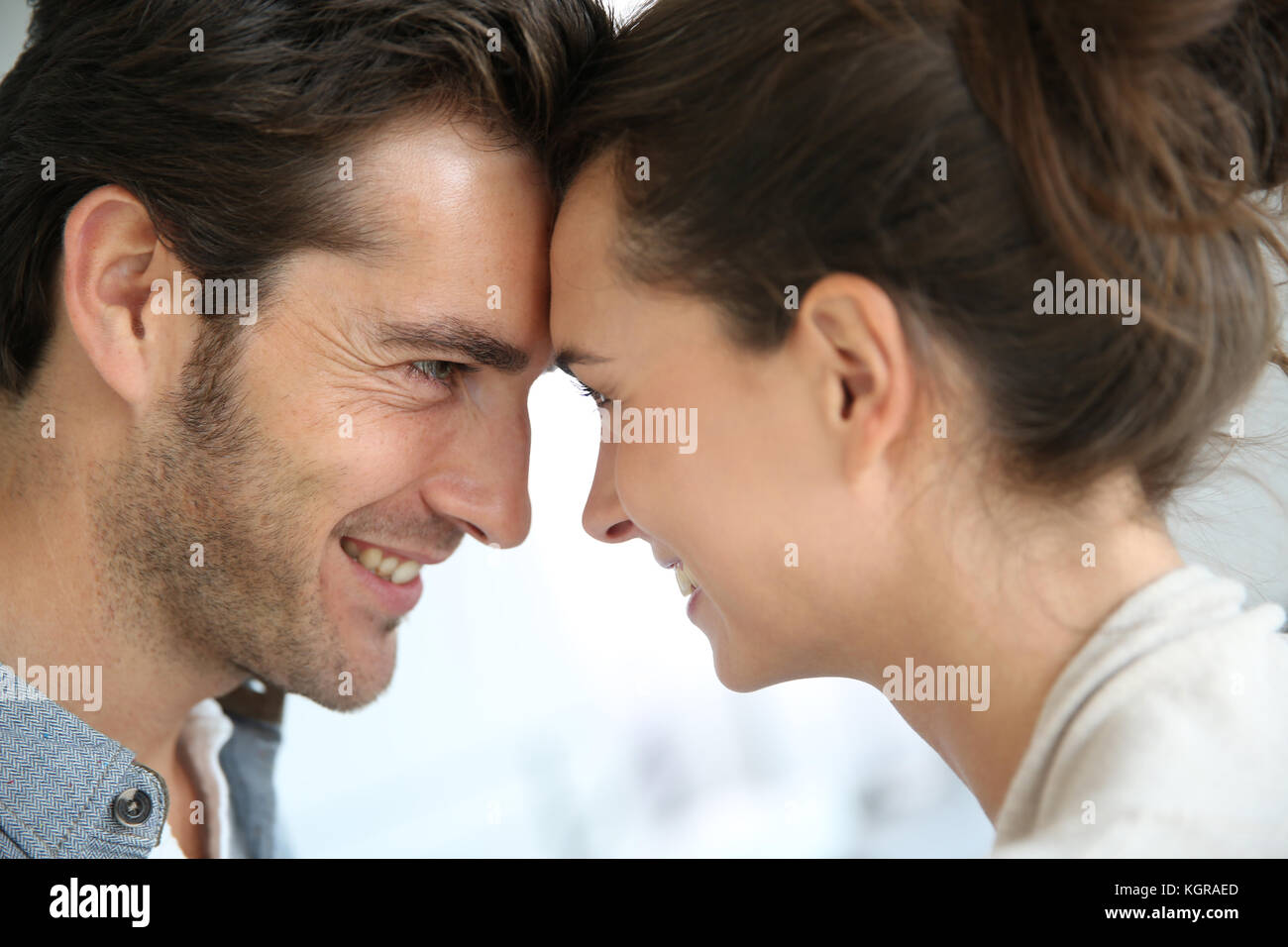 Looking at each other profile hi-res stock photography and images - Alamy