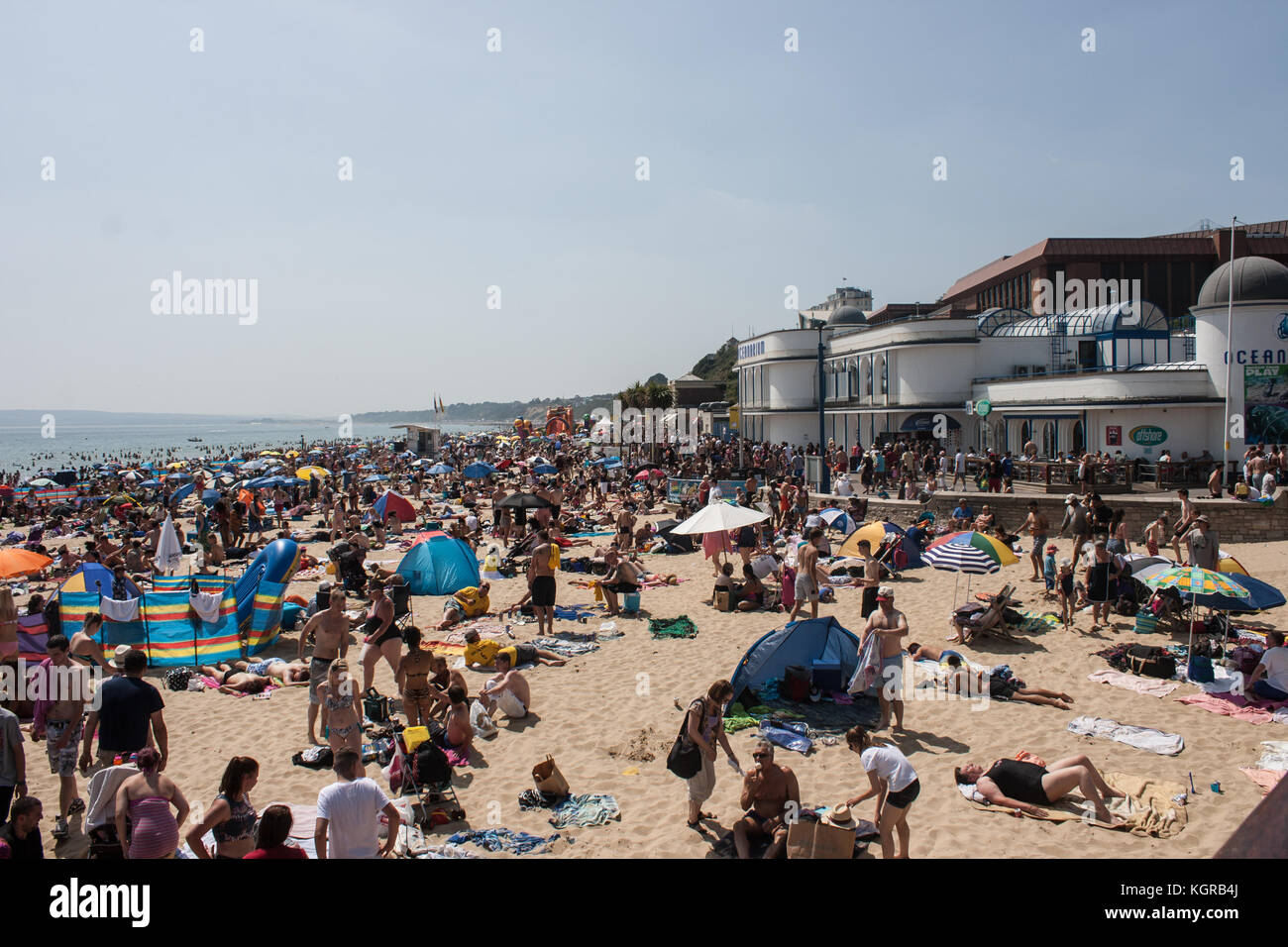 A sunny day in Bournemouth;s beach, Bournemouth has been a hottest ...