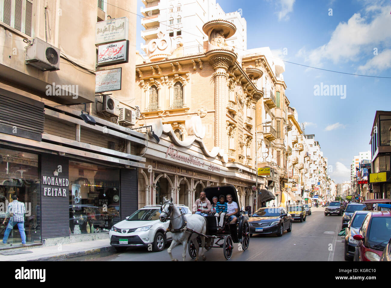 Alexandria egypt downtown hi-res stock photography and images - Alamy