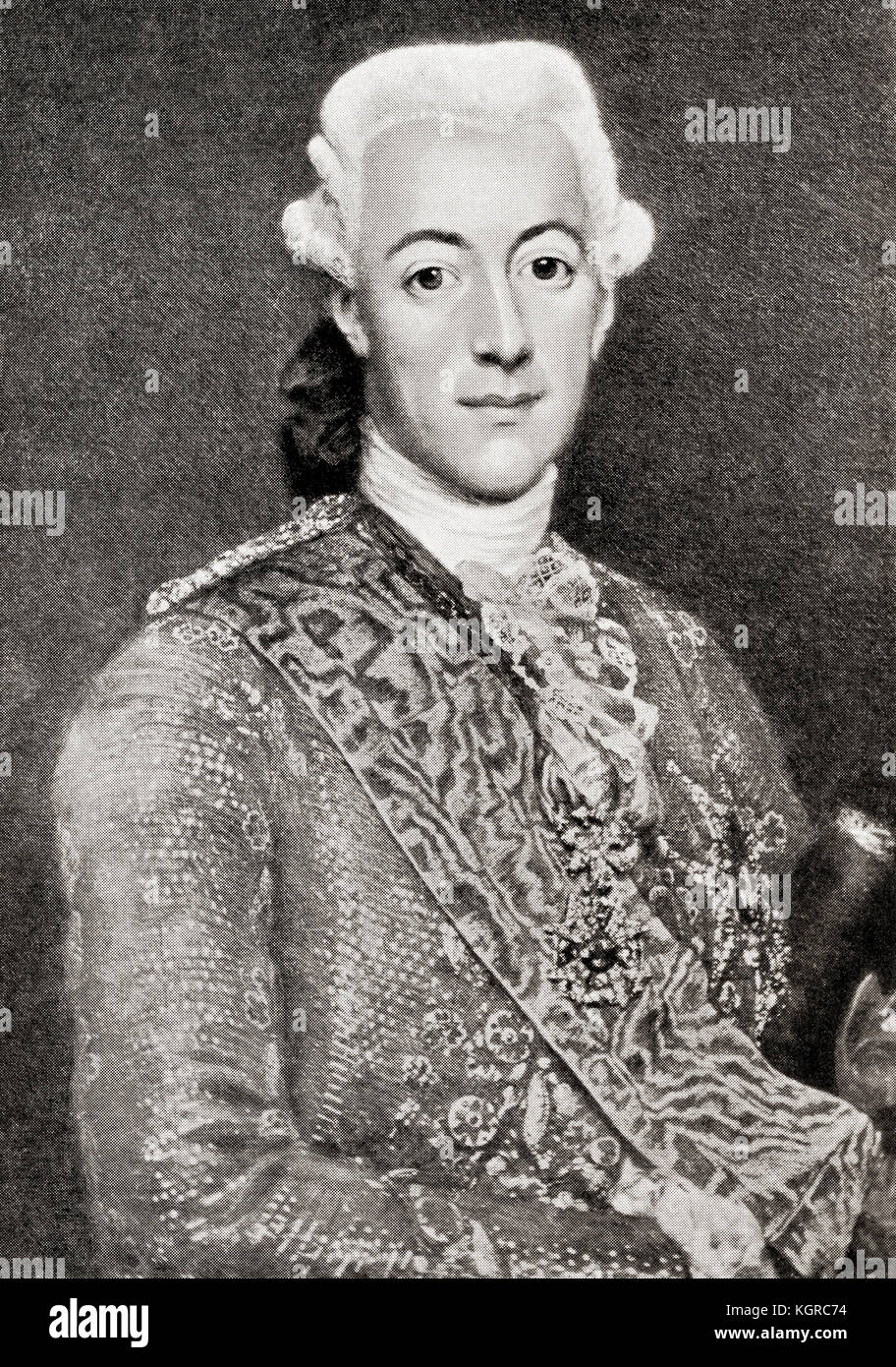 Gustav III, 1746 – 1792. King of Sweden. From Hutchinson's History of ...