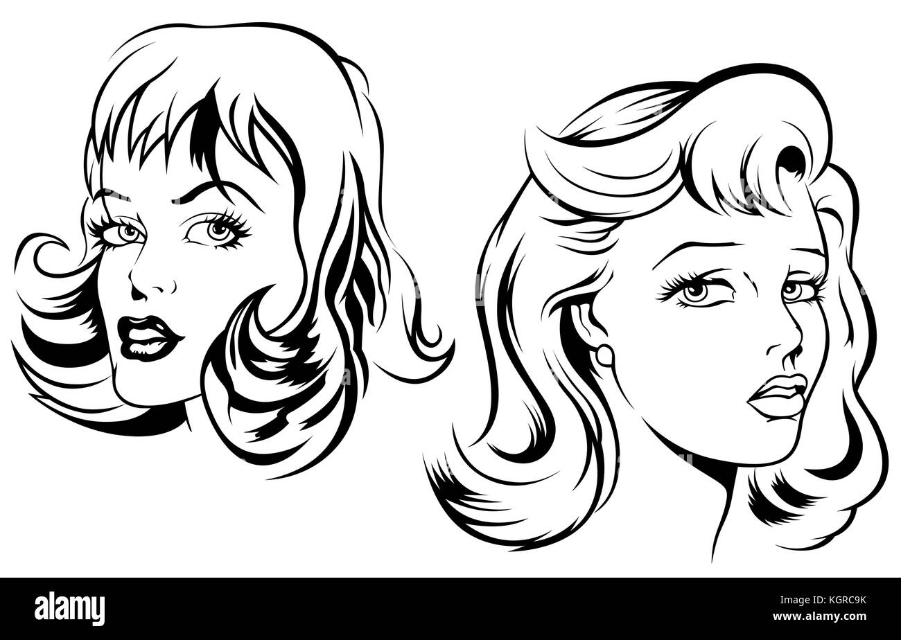 Head sketches Cut Out Stock Images & Pictures - Alamy