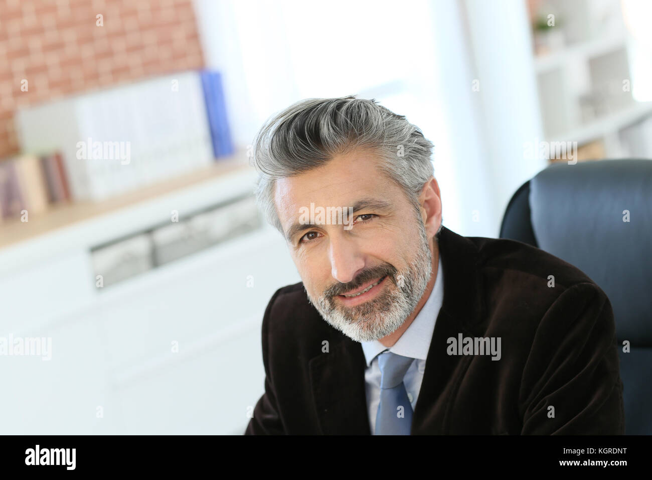 Portrait of notary in office Stock Photo - Alamy