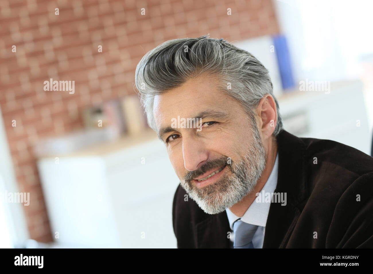 Portrait of notary in office Stock Photo - Alamy