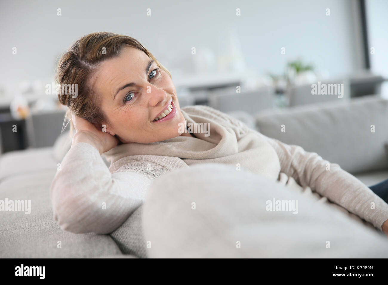 Beautiful 45 year old woman hi-res stock photography and images - Alamy