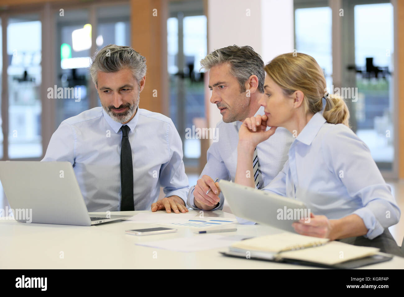Business team meeting for financial project Stock Photo - Alamy