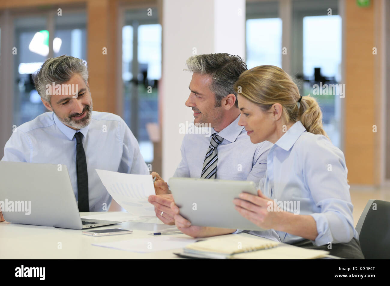 Business team meeting for financial project Stock Photo - Alamy