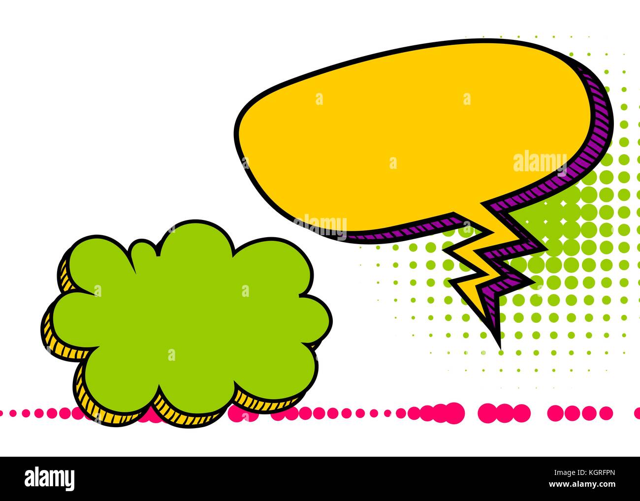 Set dialog blank template pop art comic text Stock Vector Image & Art ...