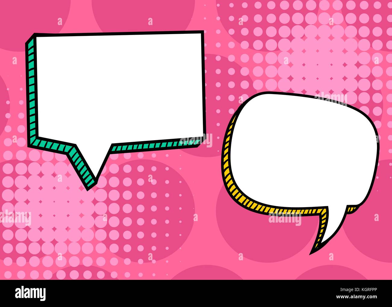 Set dialog blank template pop art comic text Stock Vector Image & Art ...