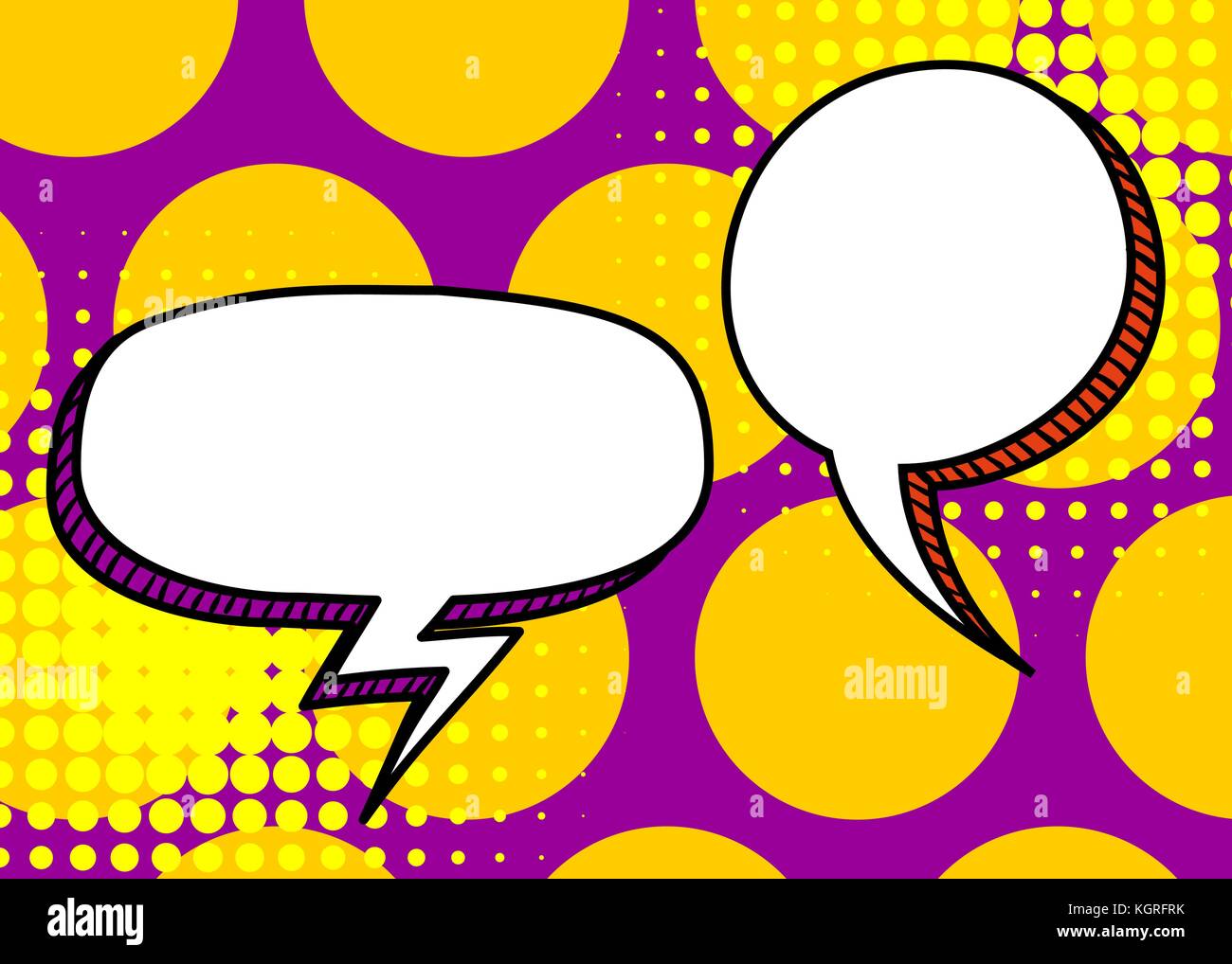 Set dialog blank template pop art comic text Stock Vector Image & Art ...