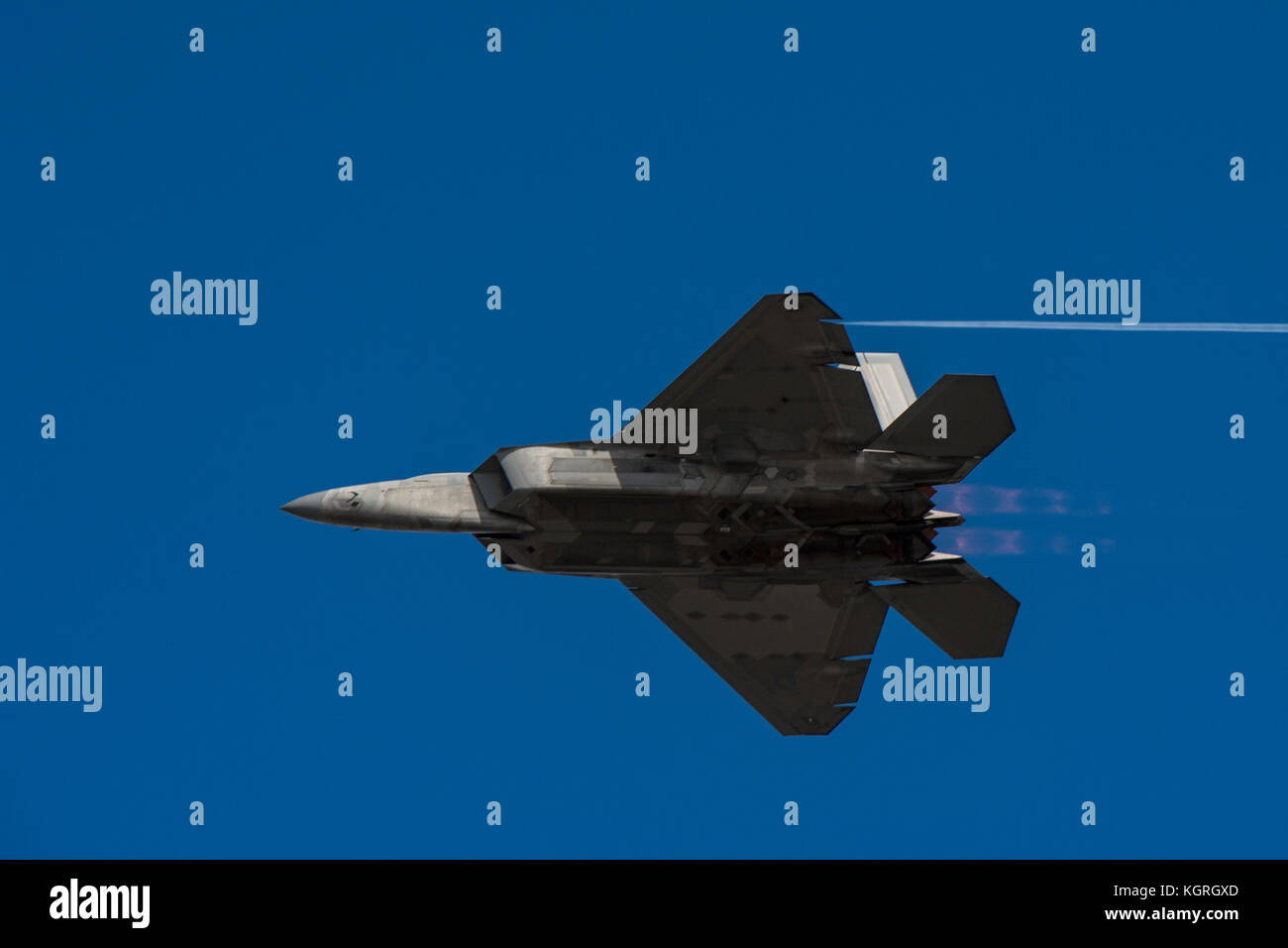 An F-22 Raptor performs a speed pass demonstrating a fraction of its ...