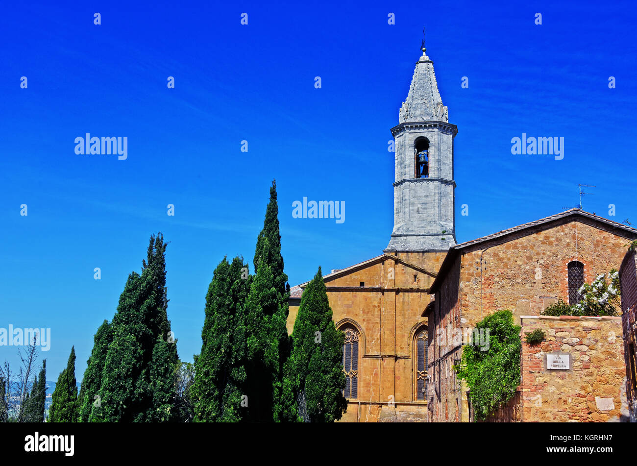 City of Pienza in Tuscany, Italy. UNESCO World Heritage Site Stock ...