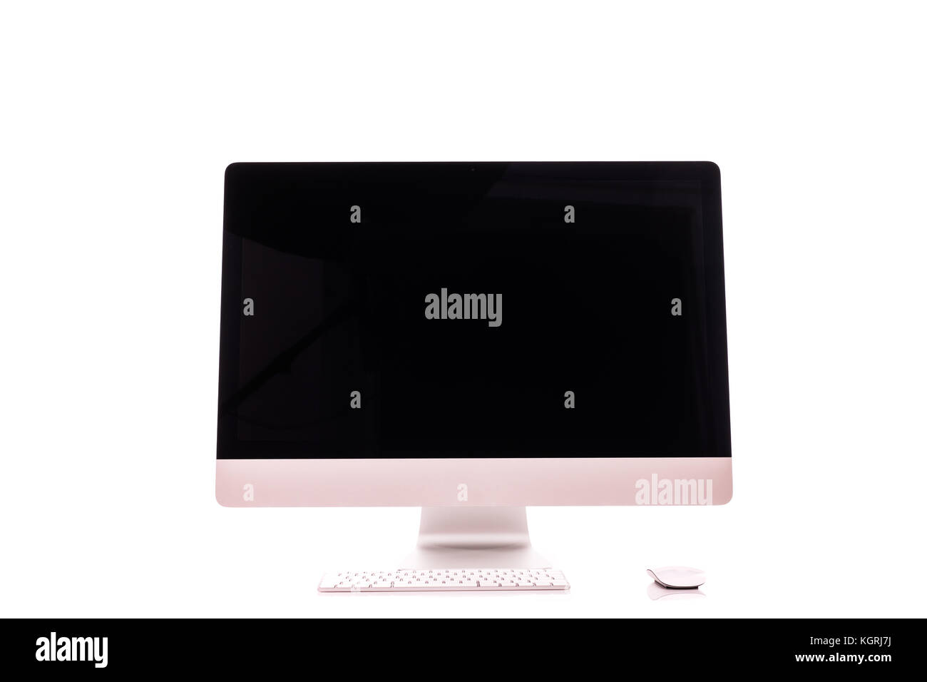 Desktop PC. Desktop computer isolated on a white Stock Photo - Alamy