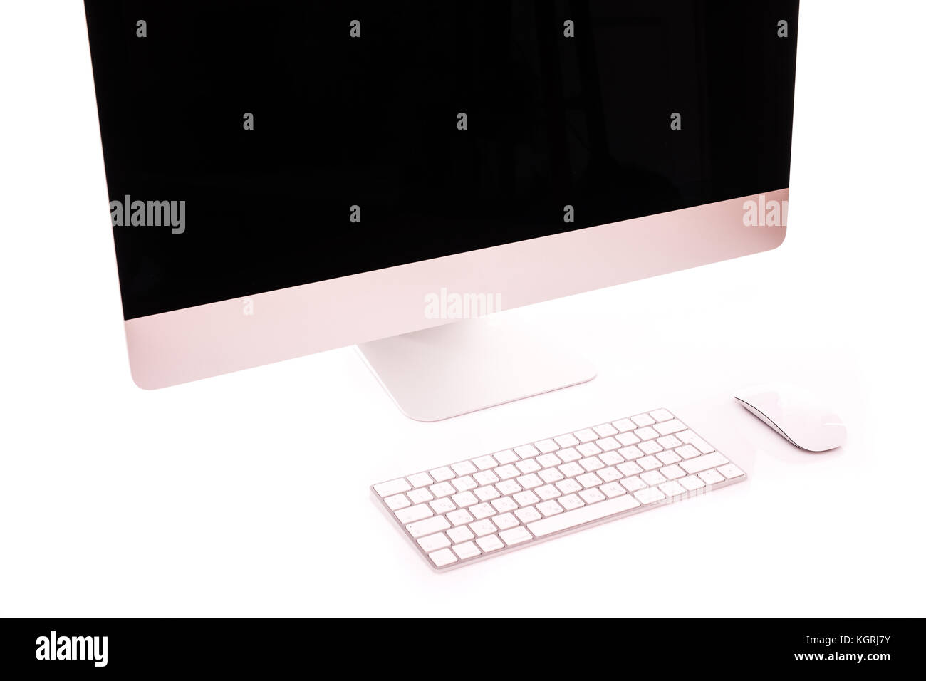 Desktop PC. Desktop computer isolated on a white Stock Photo - Alamy