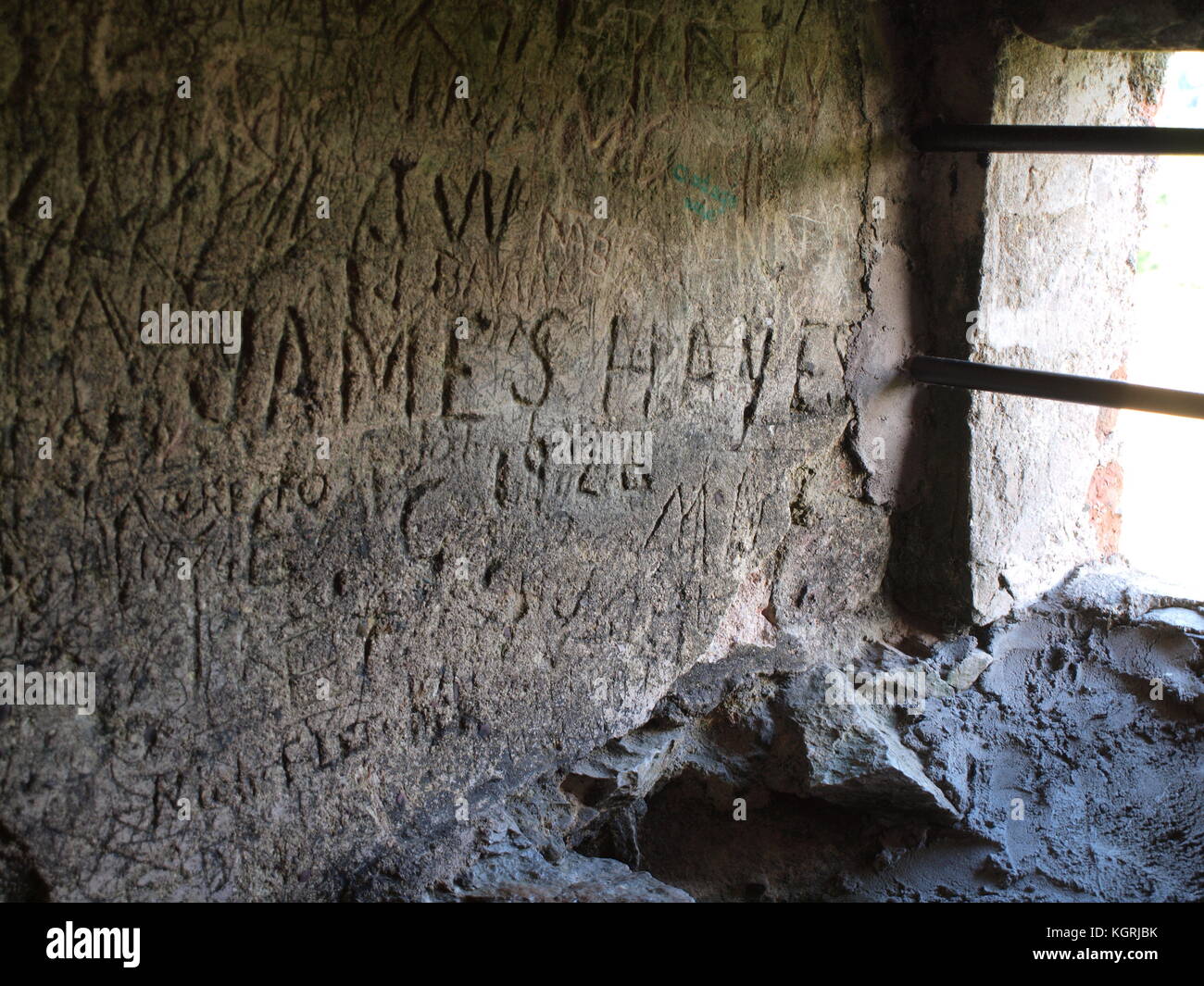 Interior castle wall showing old carvings hi-res stock photography and ...