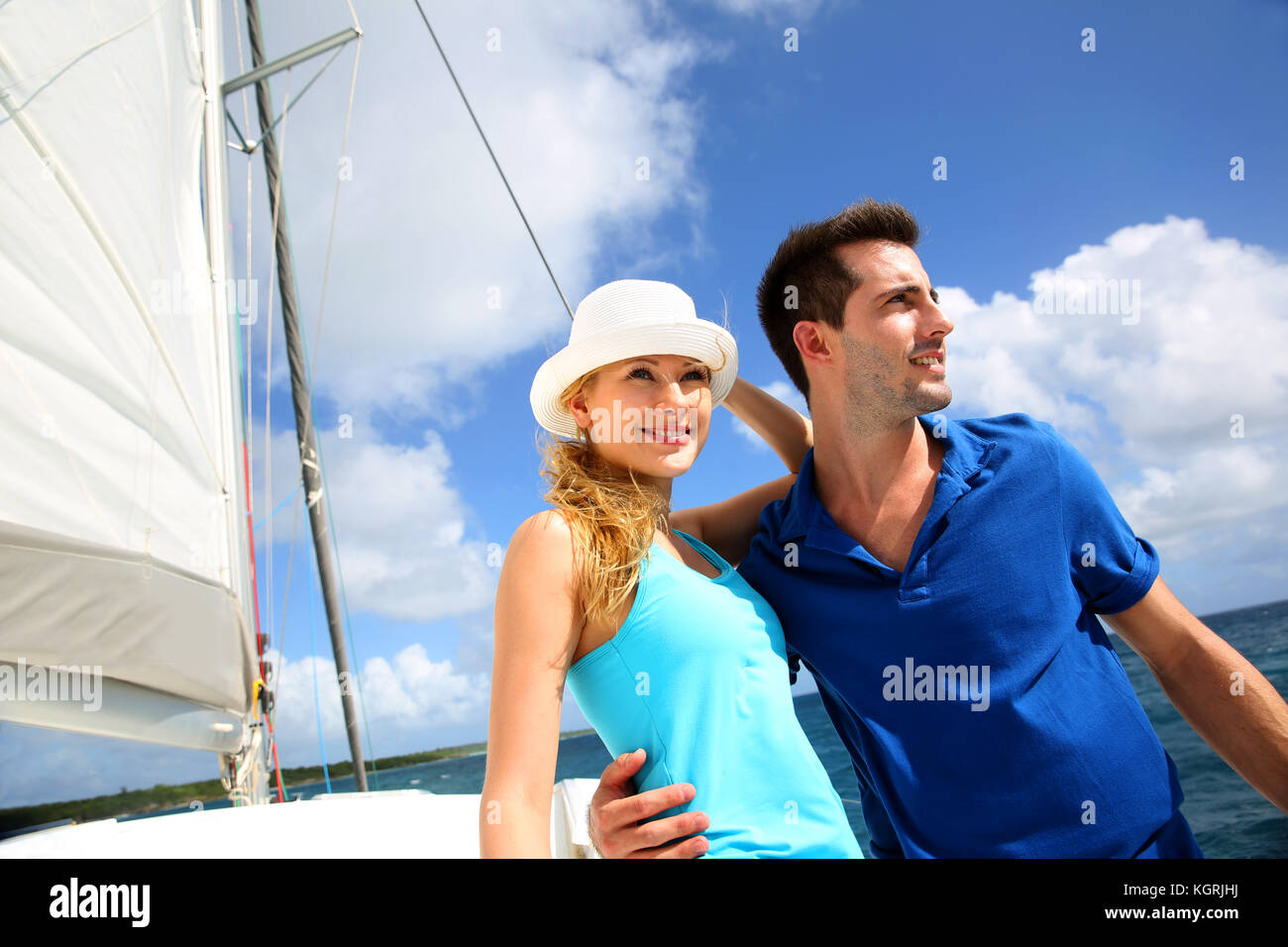 Rich couple sailing hi-res stock photography and images - Alamy