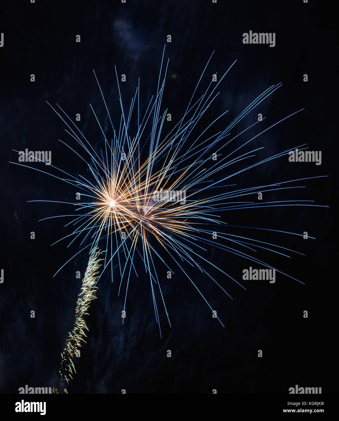 Fireworks display on Bonfire night in Port Erin Stock Photo - Alamy