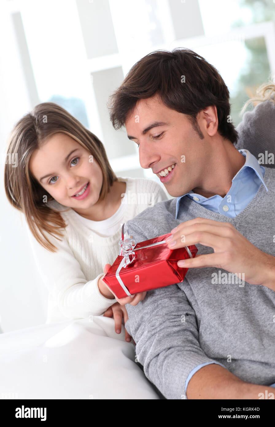 Father's day celebration in family Stock Photo - Alamy